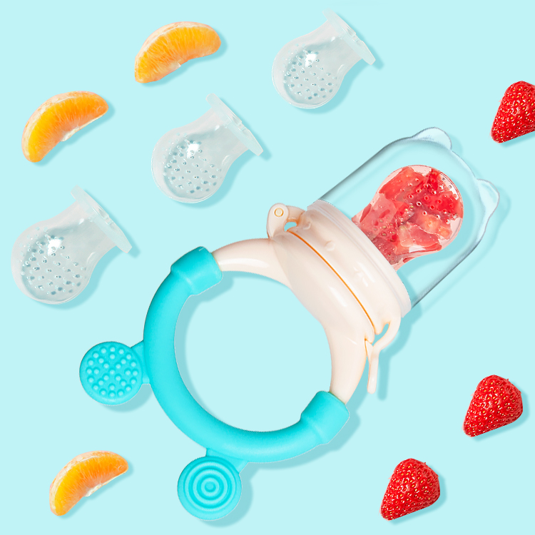 All-in-One Infant Silicone Teether Toy Baby Fruit Food Feeder Pacifier ...